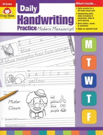 Daily Handwriting Practice: Modern Manuscript, Grades K-6 Teacher's ...