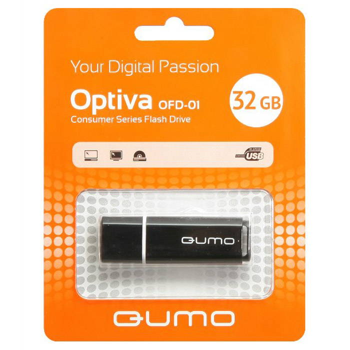 USB Флеш-накопитель QUMO Optiva 01 32 ГБ, черный — купить в интернет ...
