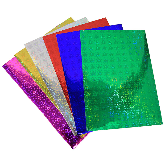 Цветная голографическая бумага "Fancy", 6 цветов - купить с доставкой ...