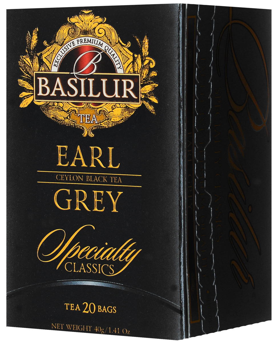 Basilur Earl Grey черный чай в пакетиках, 20 шт — купить в интернет ...