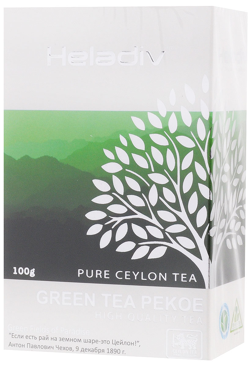 Heladiv Green Tea Pekoe чай зеленый листовой, 100 г — купить в интернет ...
