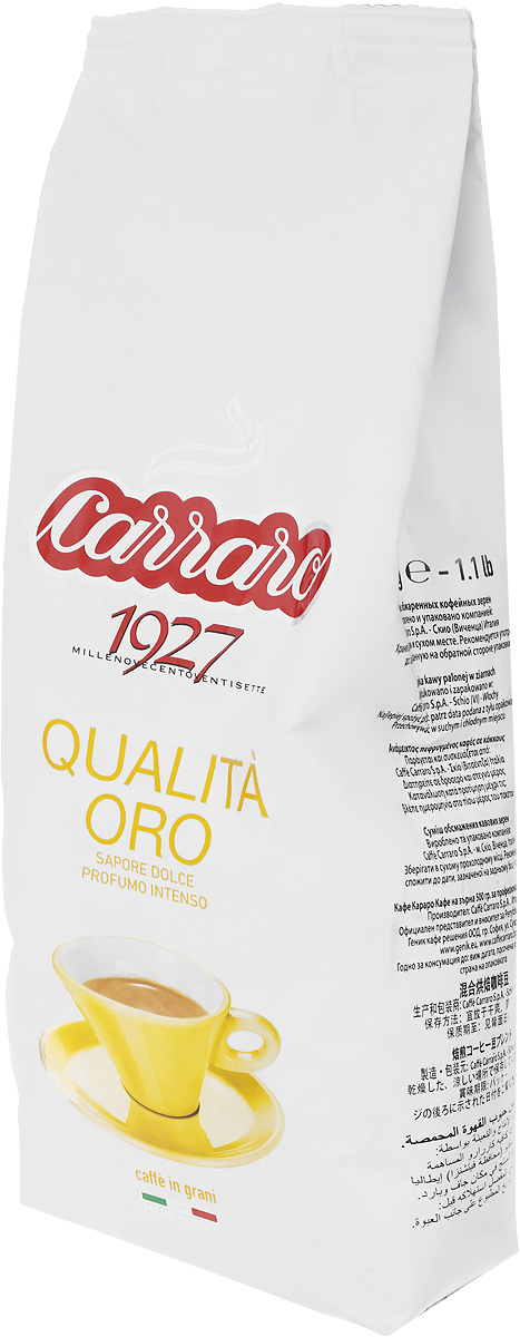 Carraro Qualita Oro кофе в зернах, 500 г - купить с доставкой по ...