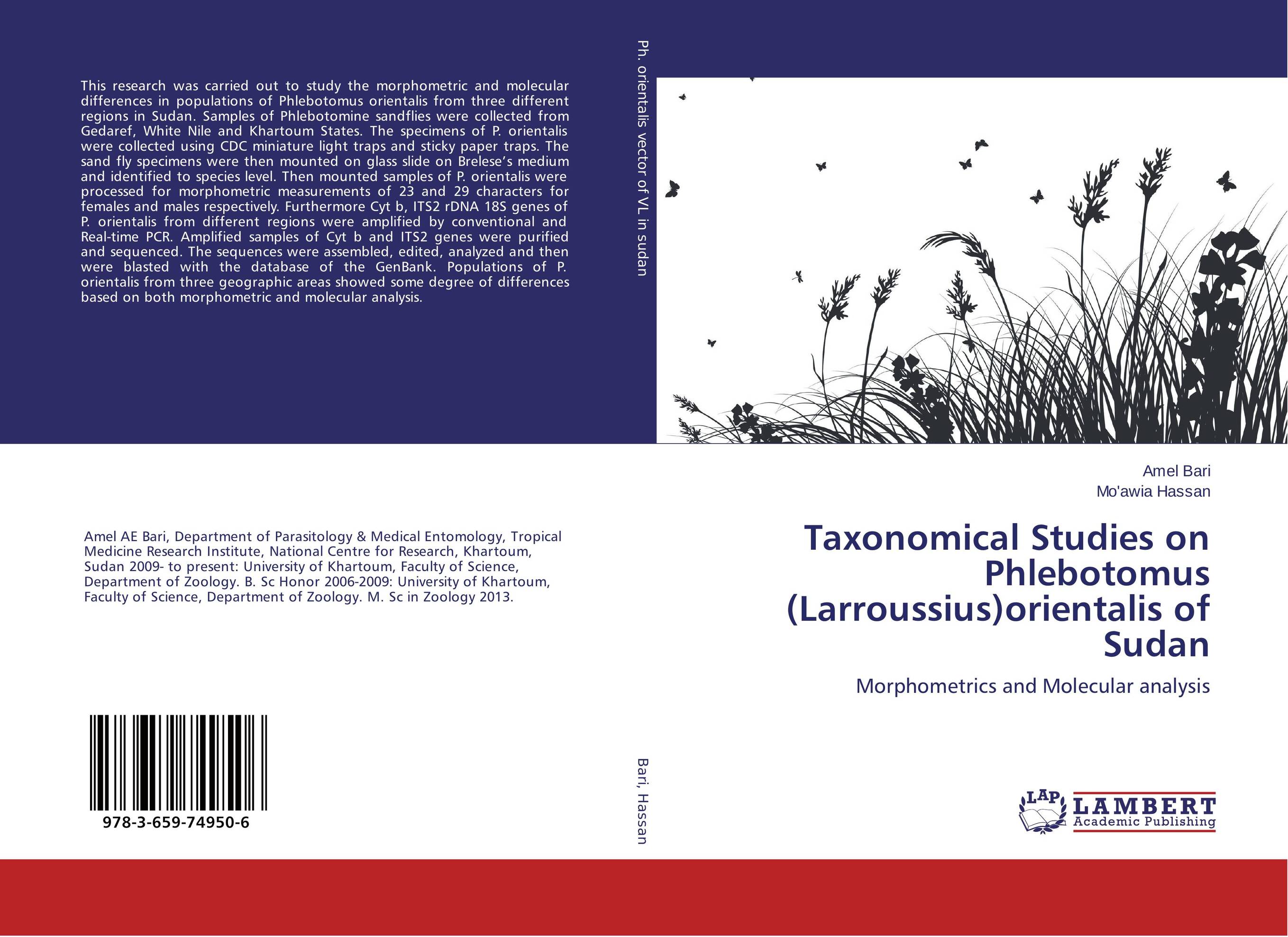 Книга "Taxonomical Studies on Phlebotomus (Larroussius)orientalis of ...