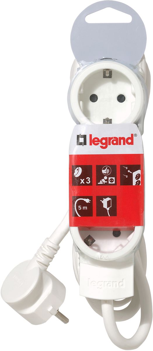 Legrand Стандарт сетевой удлинитель 3 x 2К+З (5 м) — купить в интернет ...