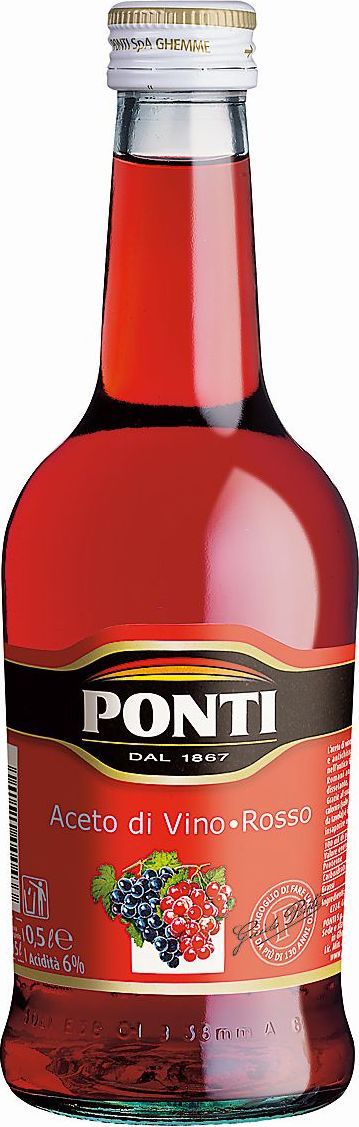 Ponti уксус винный красный 6%, 500 мл — купить в интернет-магазине OZON ...