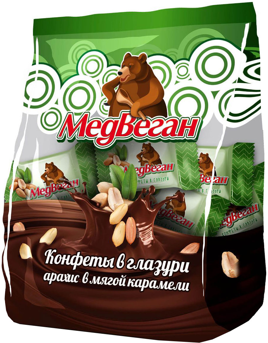 Характеристики Медвеган конфеты глазированные арахис в мягкой карамели ...