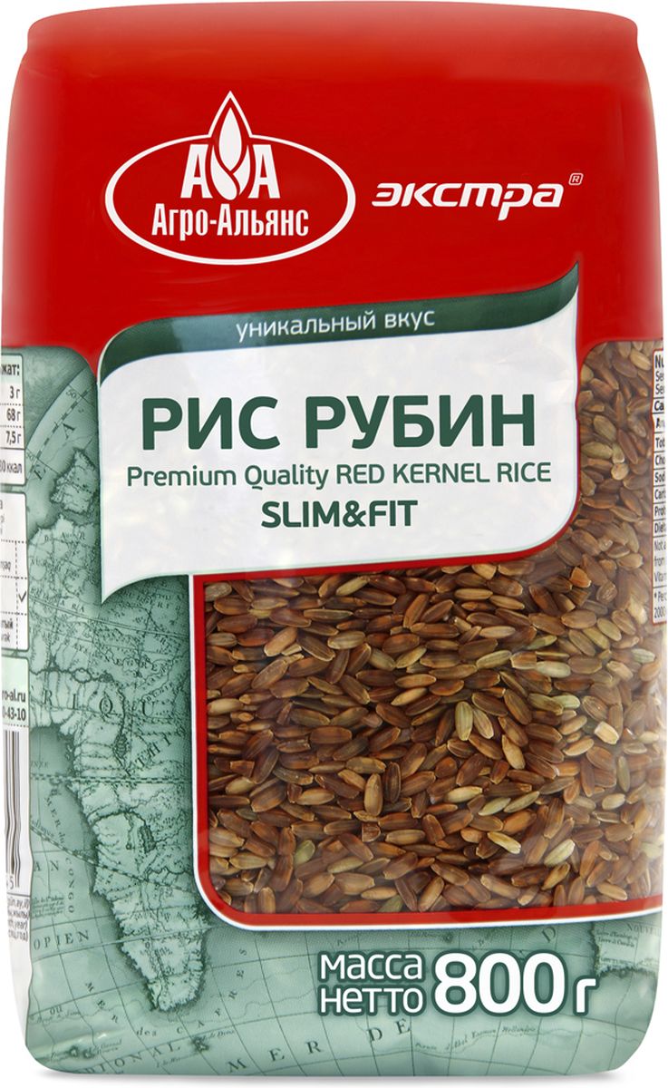 Агро-Альянс Экстра рис краснозерный рубин, 800 г — купить в интернет ...