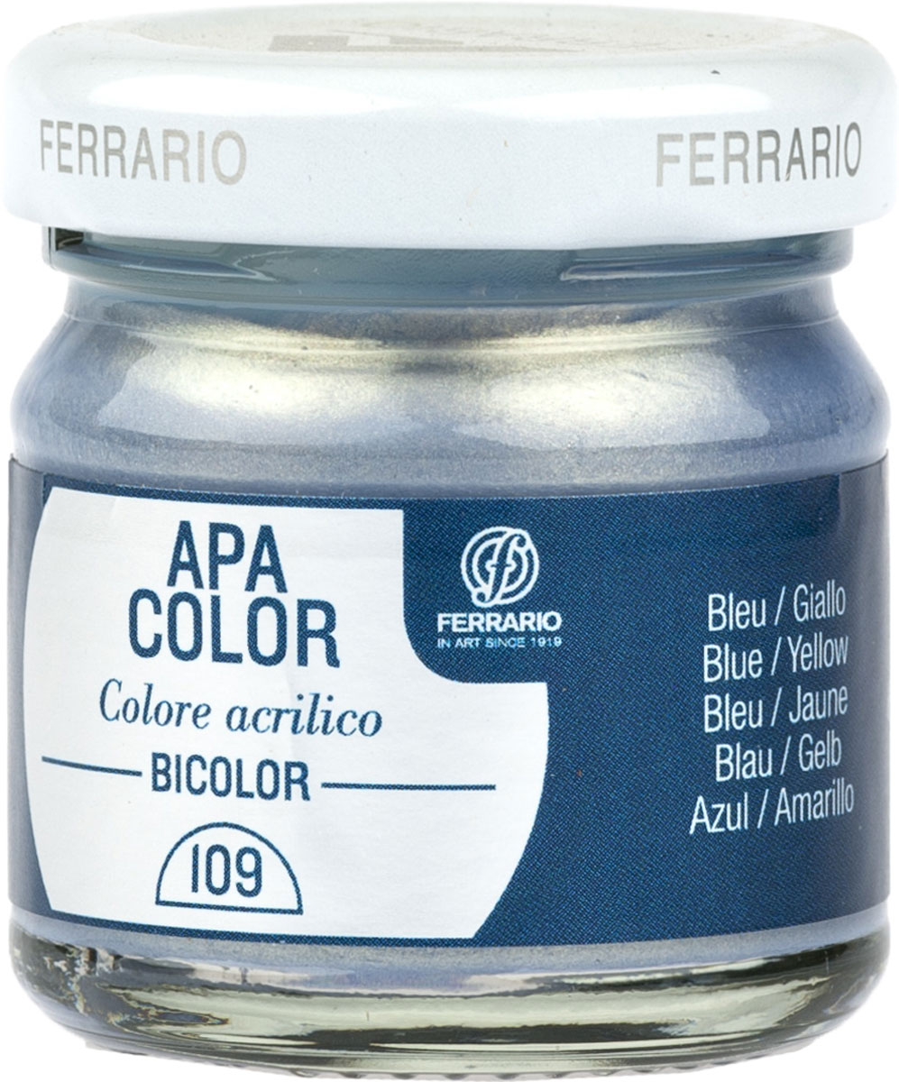 Ferrario Краска акриловая Apa Color цвет сине-желтый — купить в ...