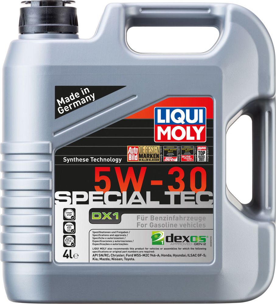 Характеристики Моторное масло Liqui Moly SPECIAL TEC DX1 5W-30 НС ...