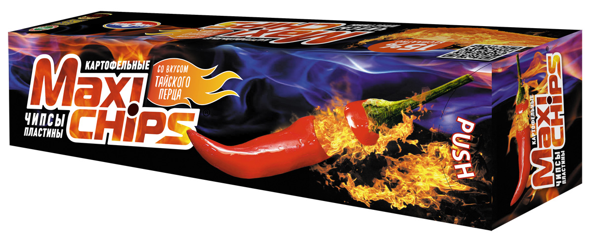 Maxi-chips Чипсы картофельные со вкусом тайского перца, 100 г — купить ...