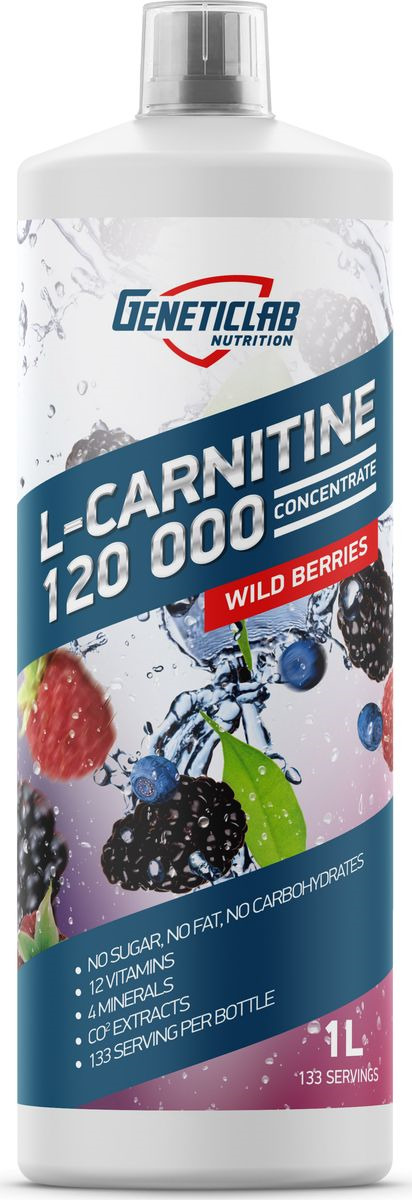 Жиросжигатель Geneticlab Nutrition "L-Carnitine Concentrate", лесные ...
