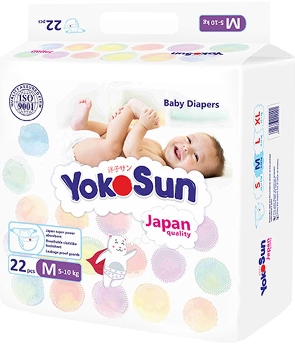 Характеристики Подгузники YOKOSUN M (5-10 кг) 22 шт, подробное описание ...