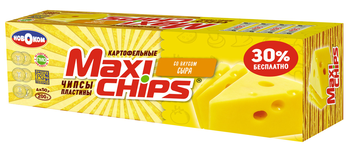 Чипсы картофельные Maxi-chips, сыр, 200 г — купить в интернет-магазине ...