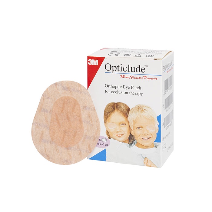 Пластырь глазной Opticlude 1537 Mini 5,0 x 6,2 см, бежевый с картинками ...