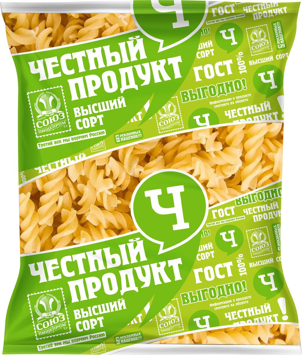 Макароны Честный продукт "Спиралька", 400 г — купить в интернет ...