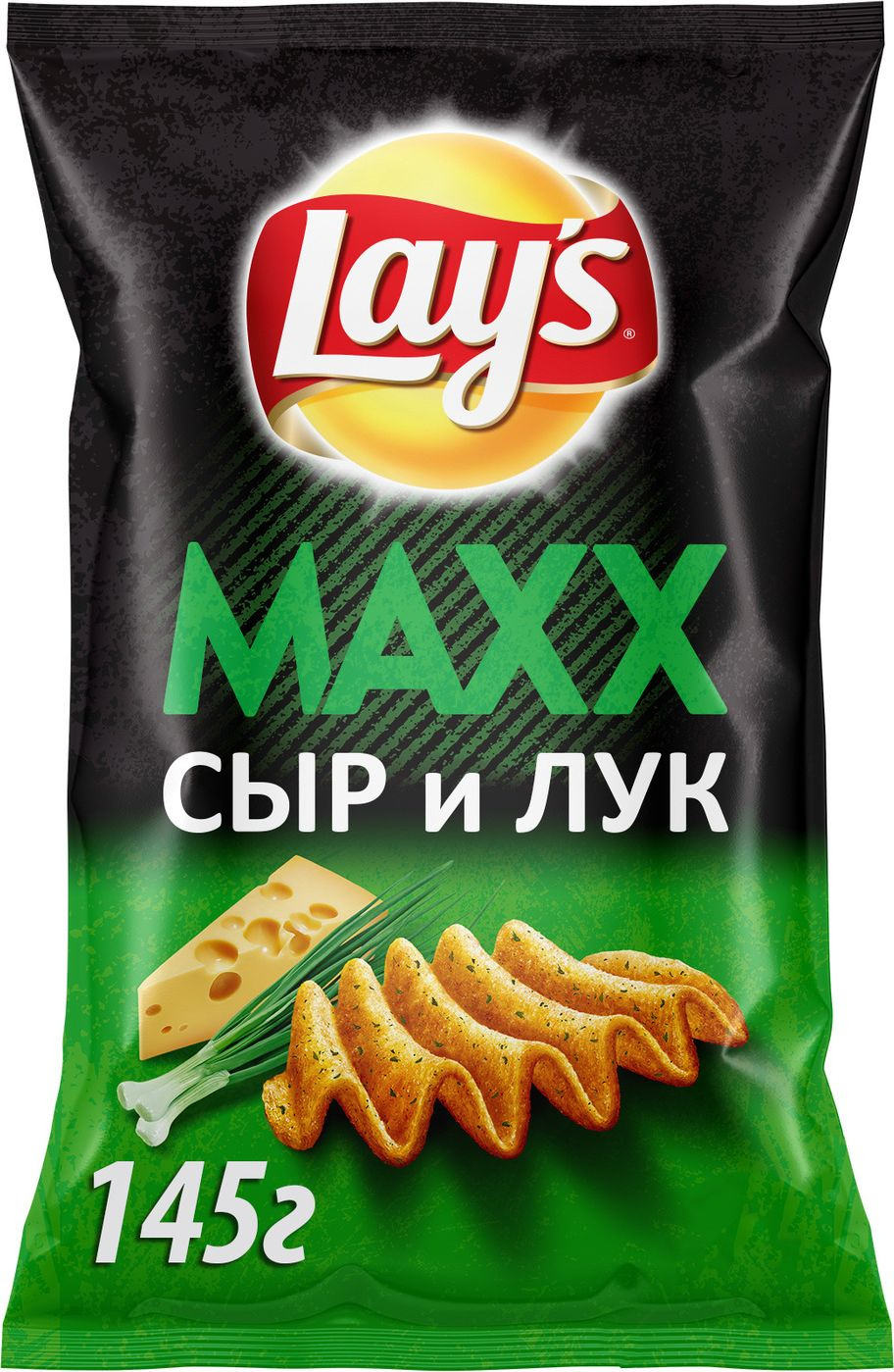 Чипсы Lay's "Maxx Сыр и лук" картофельные, 145 г - купить с доставкой ...