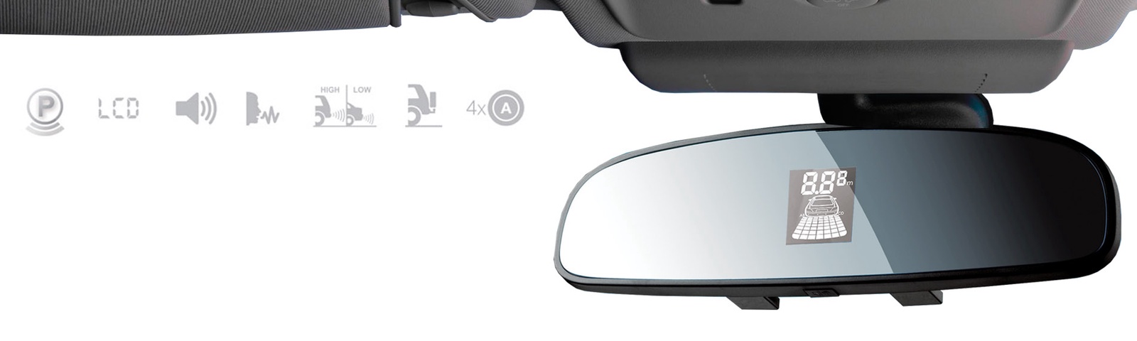 Парктроник ParkMaster 22-4-A в зеркале заднего вида - Parkmaster ...