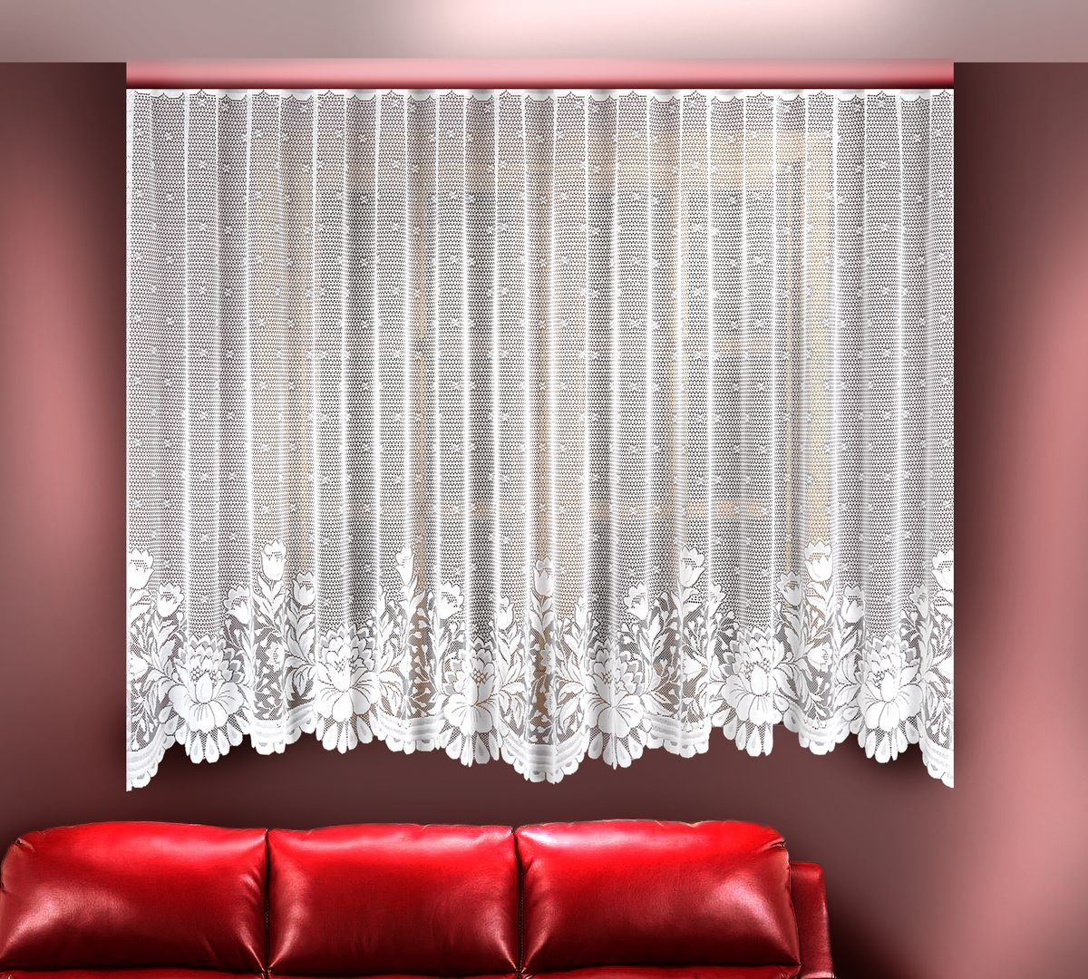 Тюль для кухни Zlata Korunka 88829, Полиэстер, 160х350 см, белый ...