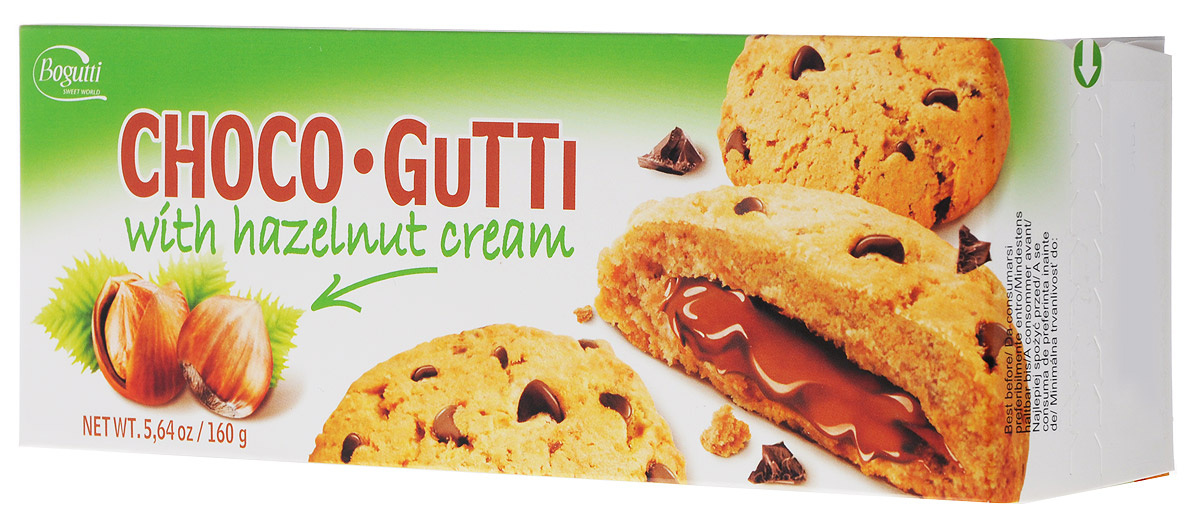Bogutti Choco Gutti печенье с ореховым кремом, 160 г — купить в ...