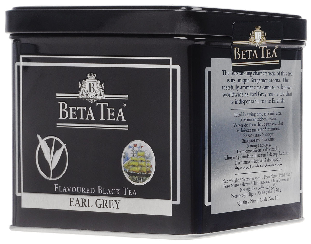 Beta Tea Earl Grey черный листовой чай, 250 г (жестяная банка) — купить ...