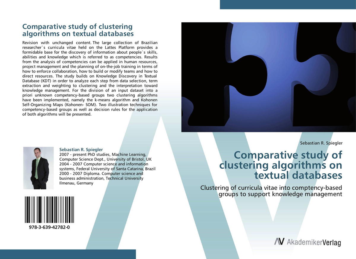 Книга "Comparative study of clustering algorithms on textual databases" – купить книгу ISBN ...