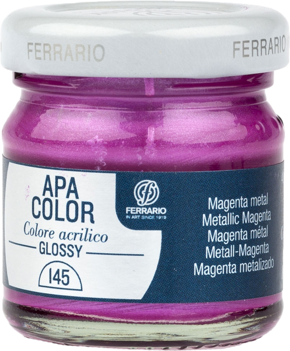 Ferrario Краска акриловая Apa Color цвет маджента металлик 40 мл ...