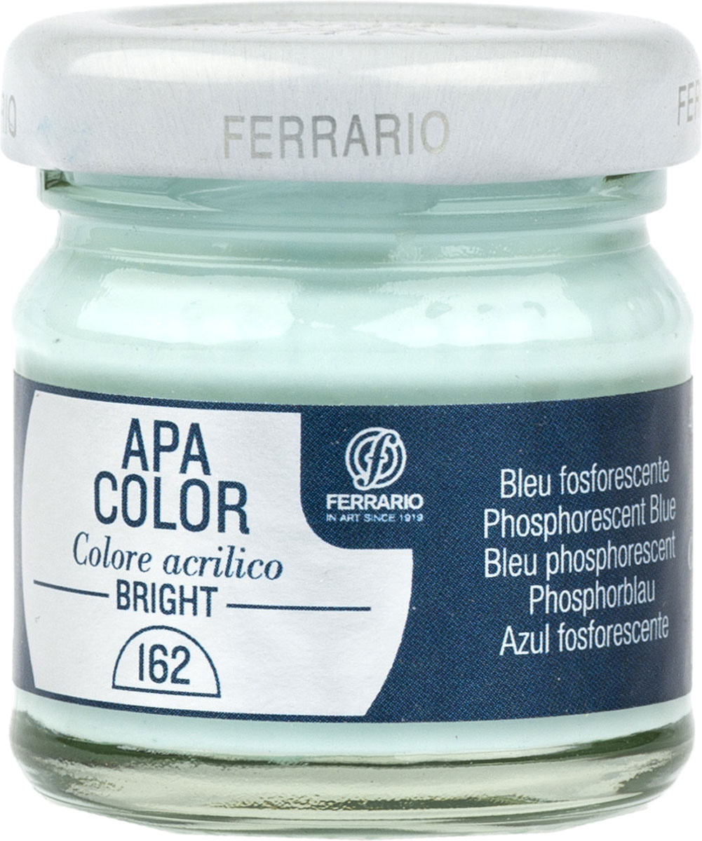 Ferrario Краска акриловая Apa Color цвет синий флуоресцентный — купить ...