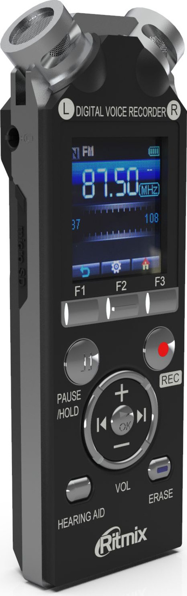 Диктофон Ritmix RR-989 8GB, Black — купить в интернет-магазине OZON с ...