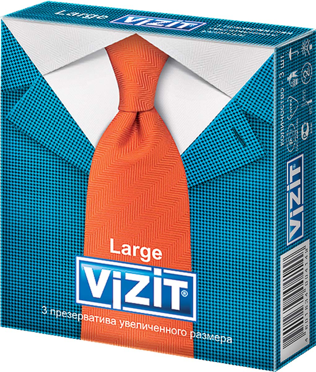 VIZIT Презервативы Large, увеличенного размера, 3 шт — купить в ...
