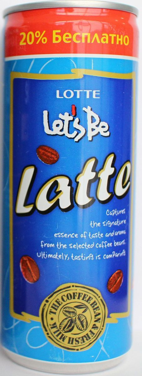 Lotte Latte Let's be Кофейный напиток в банках, 240 мл — купить в ...