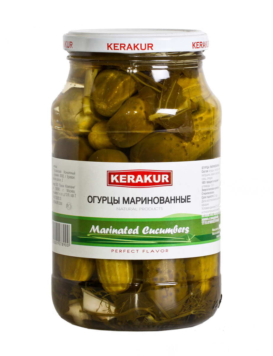 Огурцы маринованные 950г KERAKUR/6 — купить в интернет-магазине OZON с ...