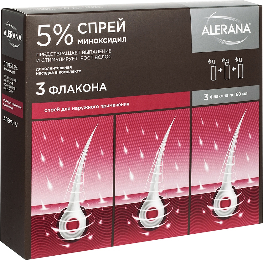 АЛЕРАНА спрей для наружного применения 5% фл. 60мл №3 — купить в ...