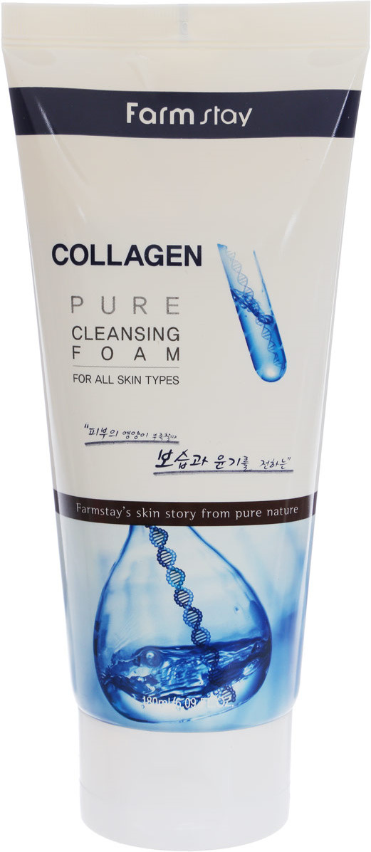 FarmStay Пенка для умывания с коллагеном Collagen Pure Cleansing Foam ...