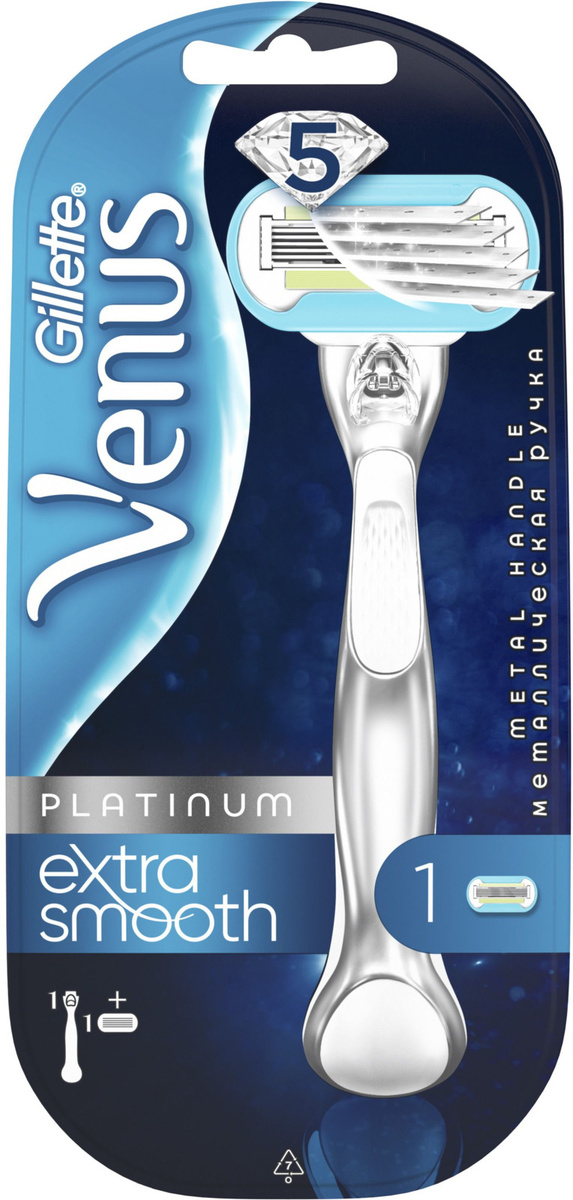 Бритва женская Gillette Venus Platinum + Сменная кассета с пятью ...