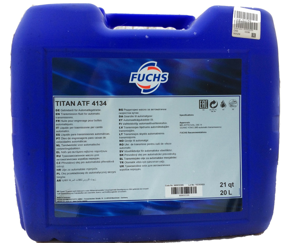Масло Fuchs Titan ATF 4134 MB 236.14 20л;Fuchs 600632205 - купить по ...