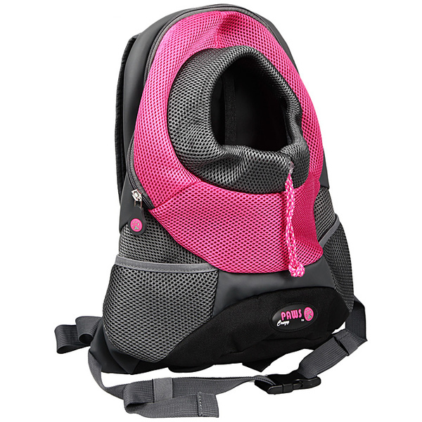 Переноска-рюкзак "Crazy Paws" для собак и кошек, цвет: розовый, серый. Размер Large - купить с ...