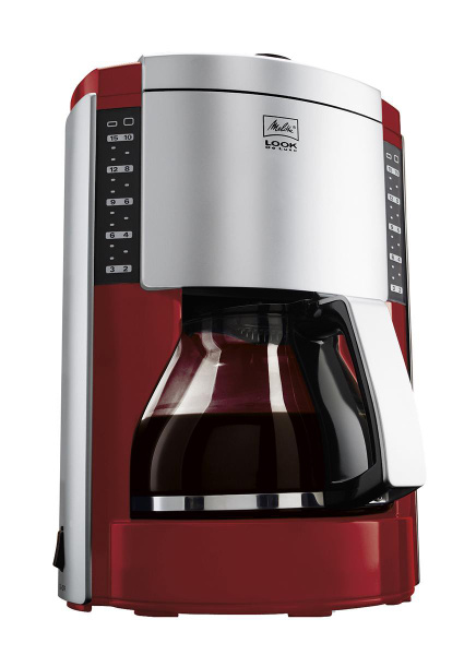 Melitta Кофеварка капельная Melitta Look De Luxe, Red Silver, серый ...