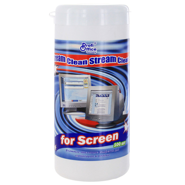 Чистящие салфетки для LCD-мониторов ProfiOffice "Clean Stream", 100 шт ...