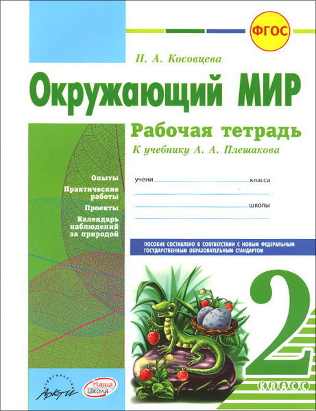 Окружающий мир. 2 класс. Рабочая тетрадь. К учебнику А. А. Плешакова ...