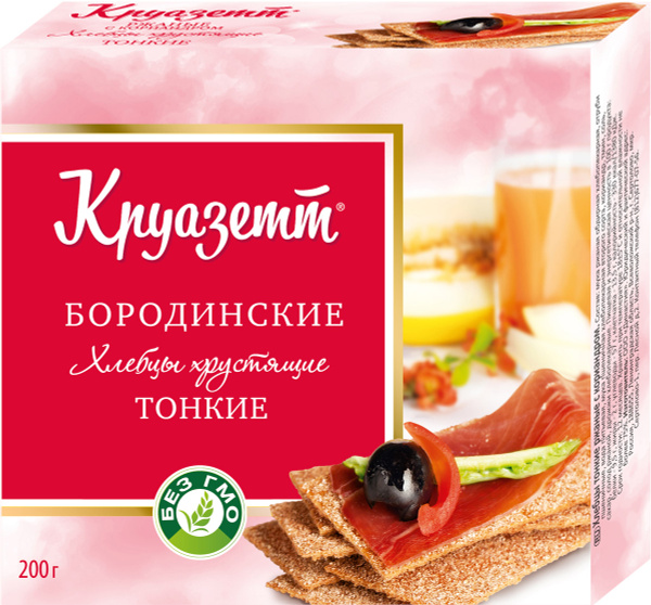 Круазетт хлебцы тонкие бородинские, 200 г - купить с доставкой по ...