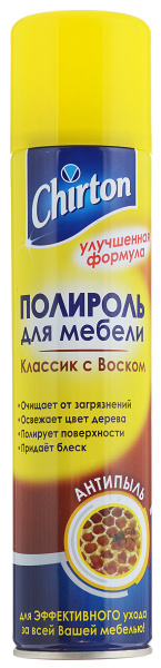 Полироль для мебели Chirton "Антипыль", с воском, 300 мл - купить с ...