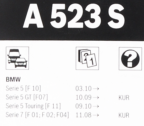 Комплект бескаркасных щеток стеклоочистителя Bosch 3397007523 ...