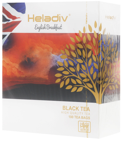 Heladiv English Breakfast чай черный в пакетиках, 100 шт - купить с ...