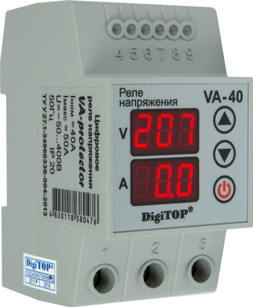 Реле напряжения DigiTop VA-40A - купить по выгодной цене в интернет-магазине OZON (302509852)