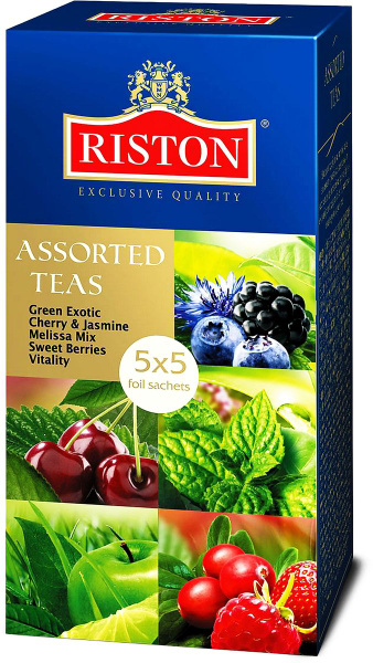 Riston Травяное Ассорти чай зеленый и травяной в пакетиках, 25 шт ...