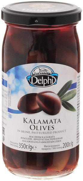 Delphi Маслины с косточкой Каламата в рассоле, 350 г - купить с ...