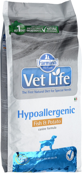 Сухой корм Farmina Vet Life Dog Hypoallergenic Fish&Potato, Фармина Вет ...