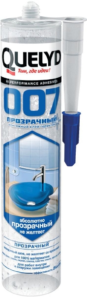 Quelyd Монтажный клей 290 мл, прозрачный - купить с доставкой по выгодным ценам в интернет ...