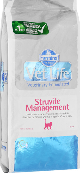 Сухой диетический корм Farmina Vet Life Management Struvite для кошек ...