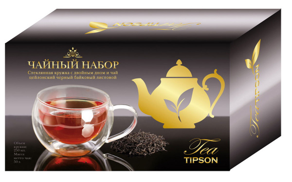 Tipson Подарочный набор "Империал №1" черный листовой чай, 50 г ...